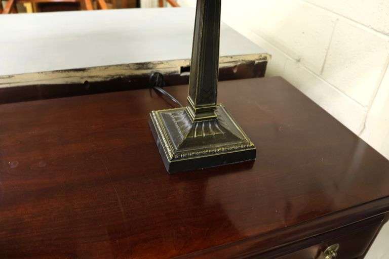 Pair Prairie School Style Leaded Glass Table Lamps - Dixon's Auction at ...