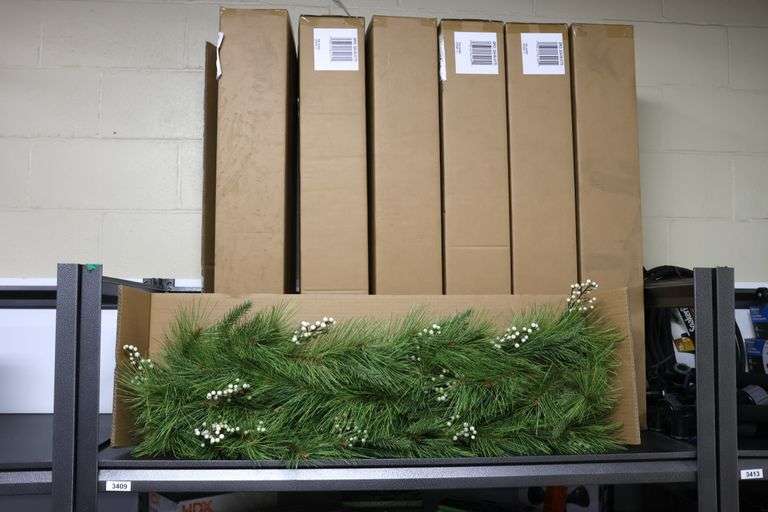 New (Guaranteed): 6 Boxes of Artificial Pine Garland, [New in Original ...