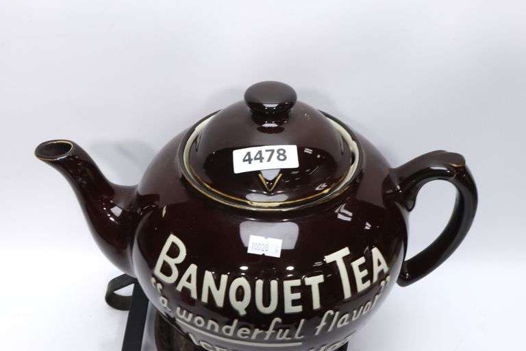Vintage Banquet Tea Display Teapot with Stand - Dixon's Auction at Crumpton