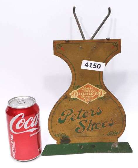 Peters Shoes Tin Advertising Display Rack - Dixon's Auction at Crumpton