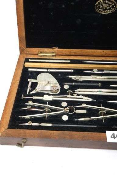 Antique E.O. Richter & Co. Drafting Instrument Set - Dixon's Auction at ...