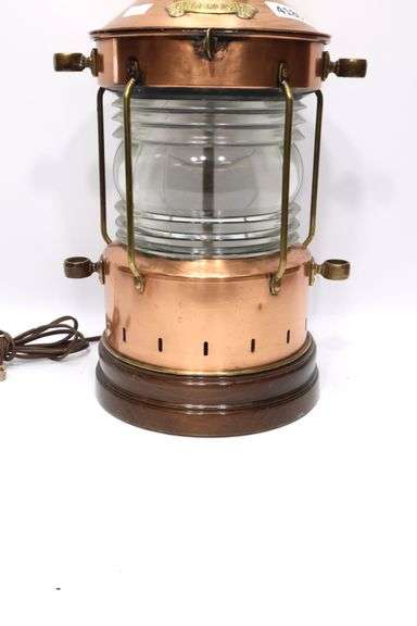 Copper Ship's Lantern Lamp - Dixon's Auction at Crumpton
