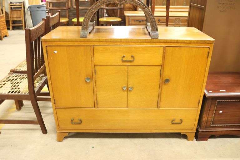 Brickwede MCM Walnut Liquor Cabinet Server, Minor Chips and Wear ...