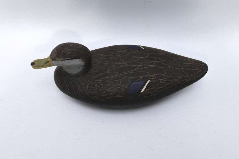 David B. Price Miniature Black Duck Decoy - Dixon's Auction at Crumpton
