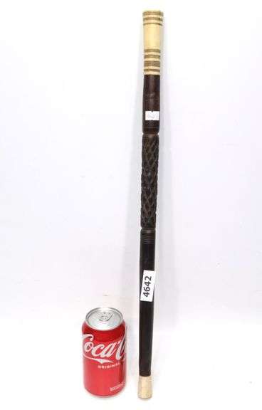 Ethnographic Carved Wood Swagger Stick - Dixon's Auction at Crumpton