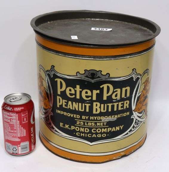 Vintage Peter Pan Peanut Butter Tin - Dixon's Auction at Crumpton