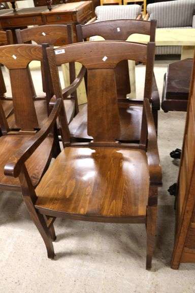 (6) Antique Stained Chairs - Dixon's Auction at Crumpton
