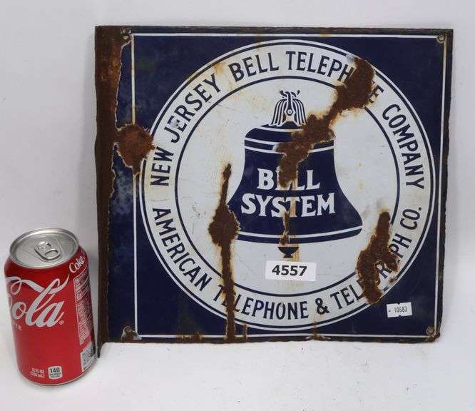 Antique Bell System Porcelain Flange Sign - Dixon's Auction at Crumpton