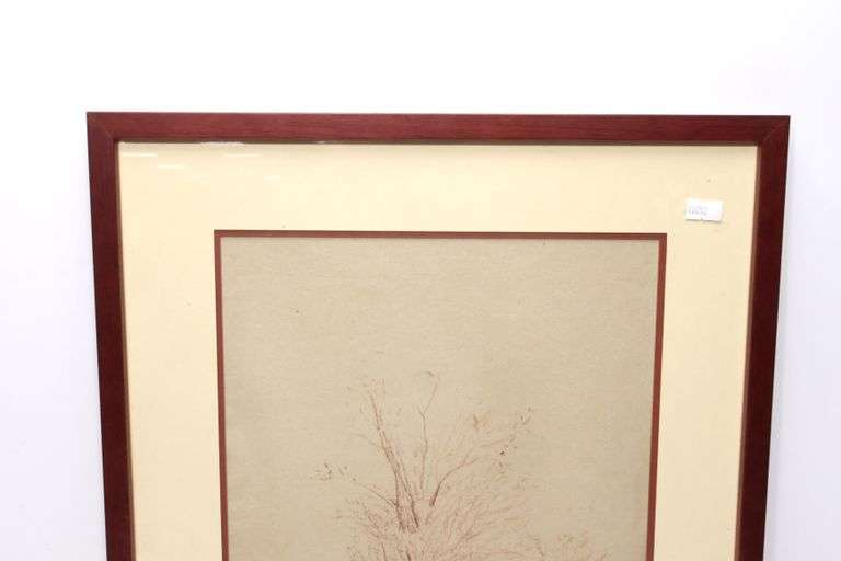 Charles Pierce Drawing of Cow - Dixon's Auction at Crumpton