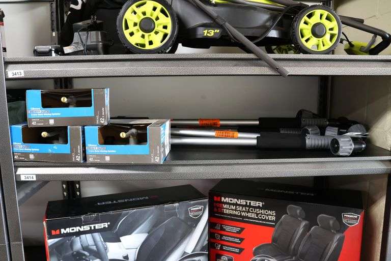 Open Box: Three Gilmour Whirling Sprinklers and Eight Orbit Telescoping ...