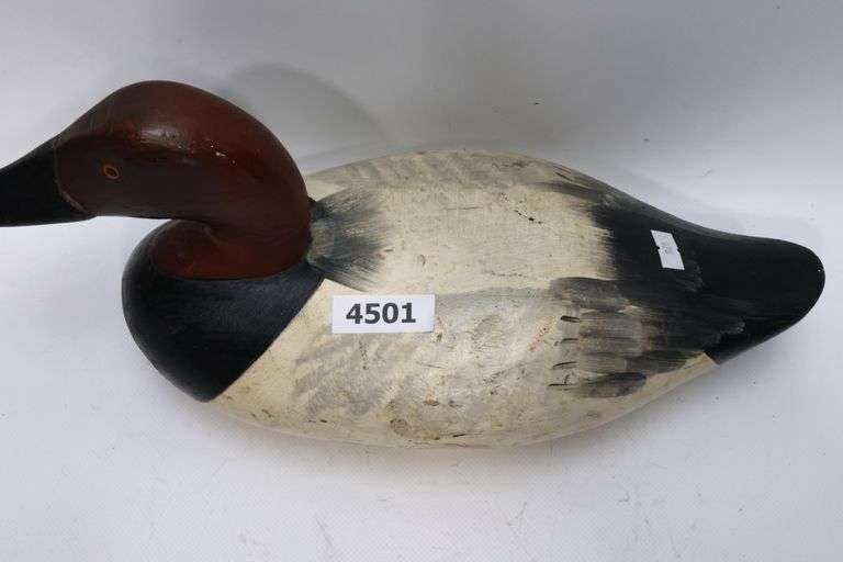 Vintage Upper Bay Canvasback Duck Decoy - Dixon's Auction at Crumpton
