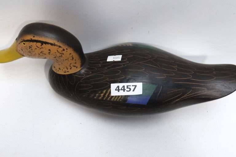 Joey Jobes Black Duck Decoy - Dixon's Auction at Crumpton