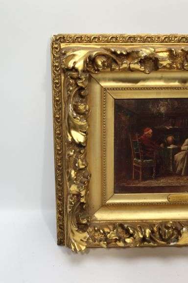 Carl Muller Oil Painting on Panel, Chips to Frame - Dixon's Auction at ...