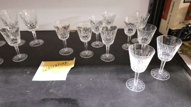 Lot of Waterford Crystal Stemware, Goblets, Glasses - Dixon's Auction at Crumpton