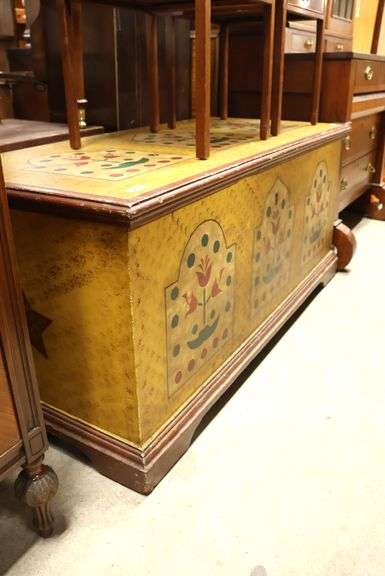 Pennsylvania Dutch Style Painted Dower Chest - Dixon's Auction at Crumpton