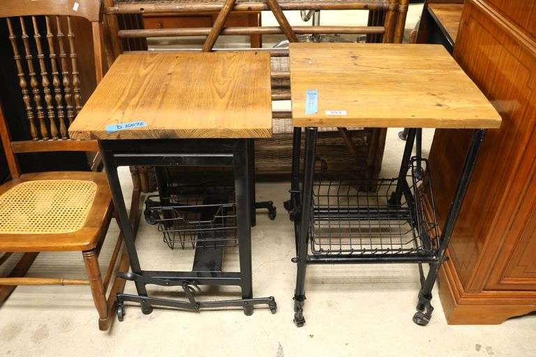 Pair Industrial Style Stands - Dixon's Auction at Crumpton