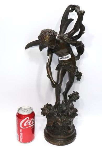 Luca Madrassi Bronze Sculpture of Fairy, Bend to Wing - Dixon's Auction ...
