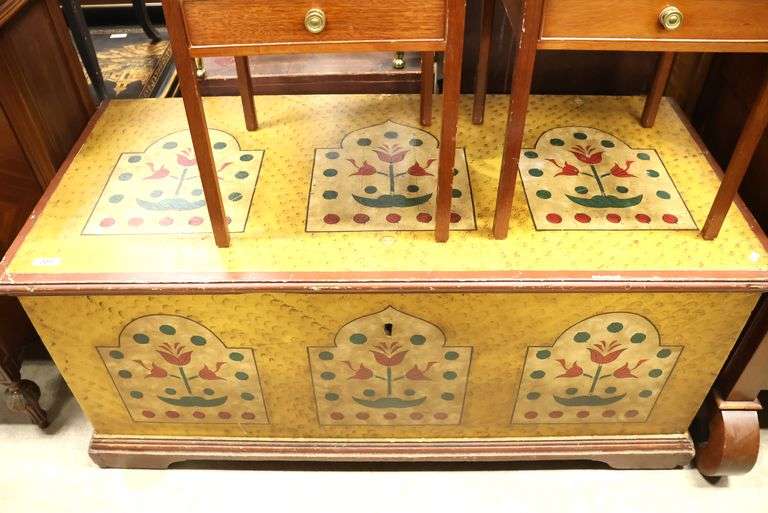 Pennsylvania Dutch Style Painted Dower Chest - Dixon's Auction at Crumpton