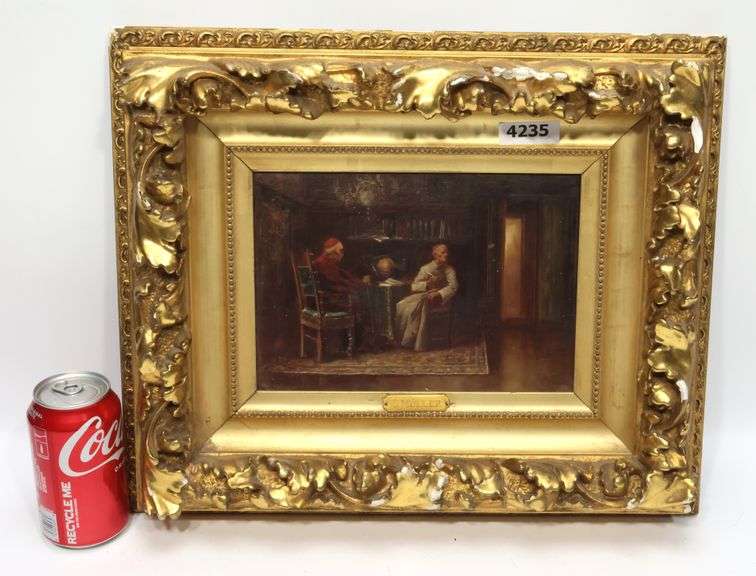 Carl Muller Oil Painting on Panel, Chips to Frame - Dixon's Auction at ...