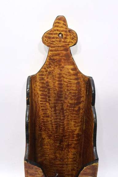 Primitive Folk Art Painted Wall Mount Pipe Box - Dixon's Auction at ...