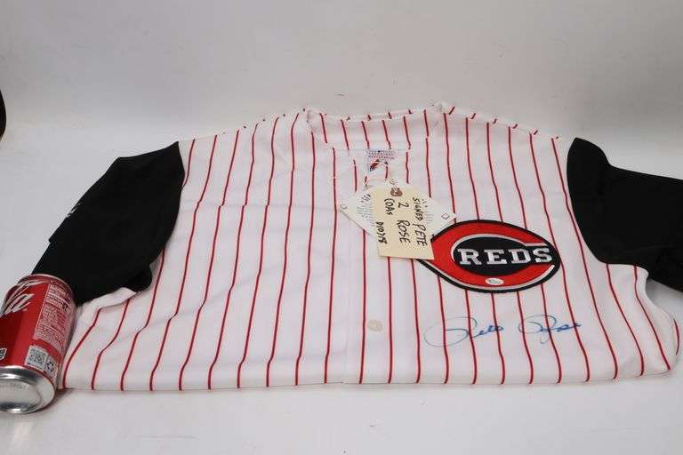 Pete Rose Signed Jersey with Coa - Dixon's Auction at Crumpton