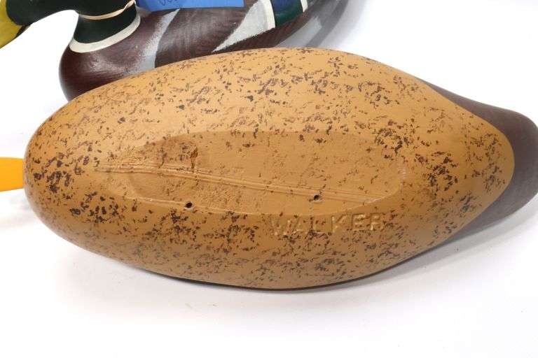 Pair Dave Walker Mallard Duck Decoys - Dixon's Auction at Crumpton