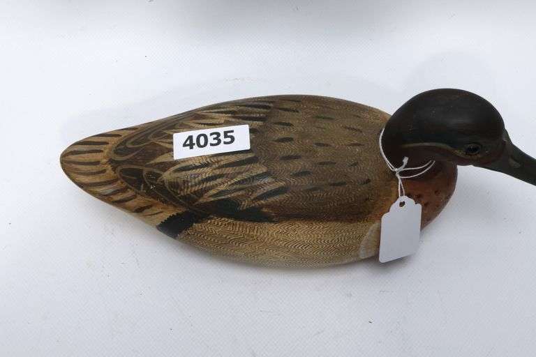 Ken Kirby Green Winged Teal Duck Decoy - Dixon's Auction at Crumpton
