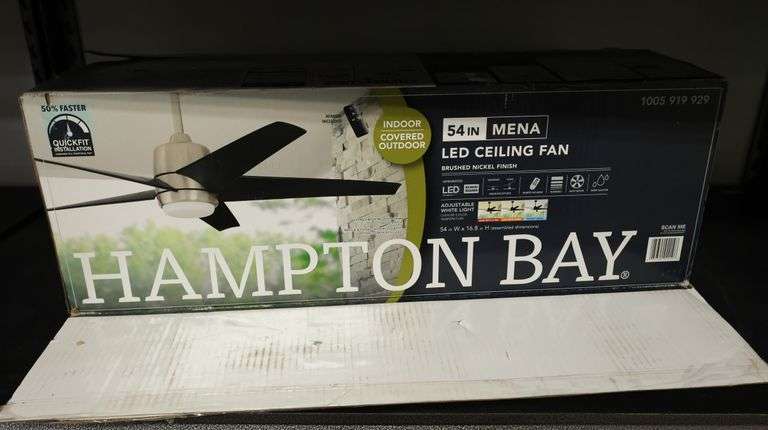 Open Box: Hampton Bay 54" Ceiling Fan with Light [As-Is, Item(s) Appear ...
