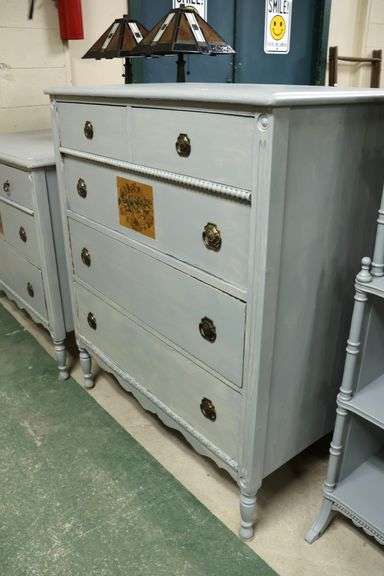 (2) Upcycled Painted Chests - Dixon's Auction at Crumpton