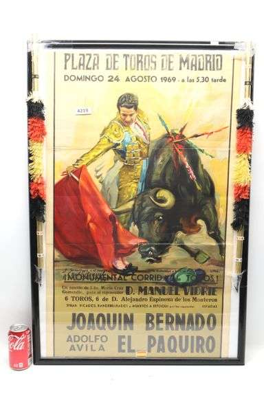 Vintage Spanish Bullfighting Poster - Dixon's Auction at Crumpton