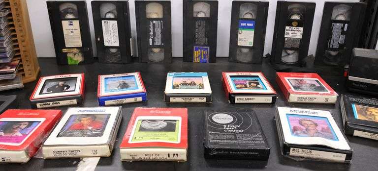 Lot of Vintage CD's, 8-Track & VHS Tapes, Polaroid Camera - Dixon's ...