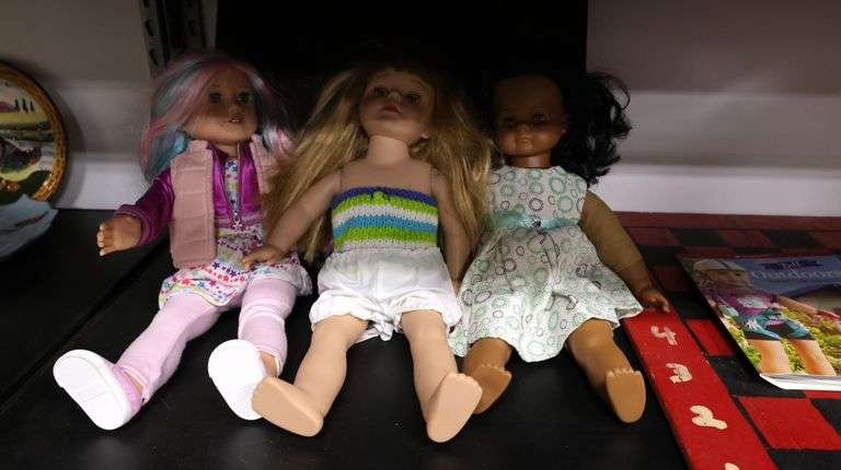 Lot of Dolls, Doll Book, Folk Art Painted Checkers Game Board - Dixon's ...