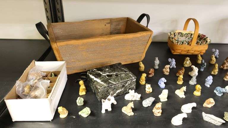 Lot of Longaberger Baskets & Miniature Pottery Figures - Dixon's ...