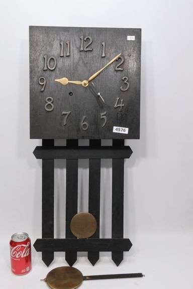 Antique Mission Oak Regulator Clock - Dixon's Auction at Crumpton