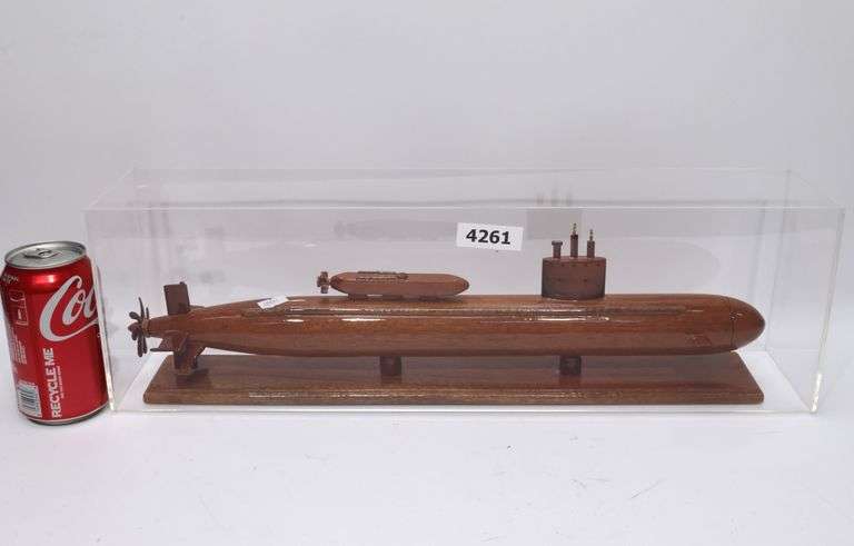 Carved Wood Model of Submarine - Dixon's Auction at Crumpton