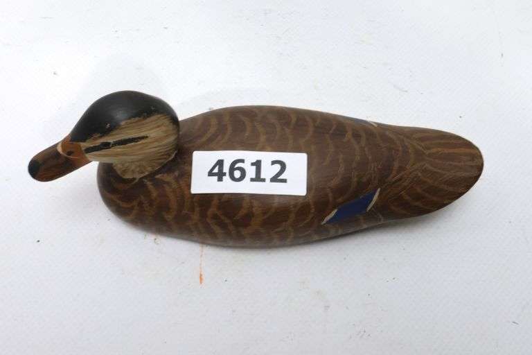 Herb Daisey Jr. Mallard Hen Miniature Duck Decoy - Dixon's Auction at ...