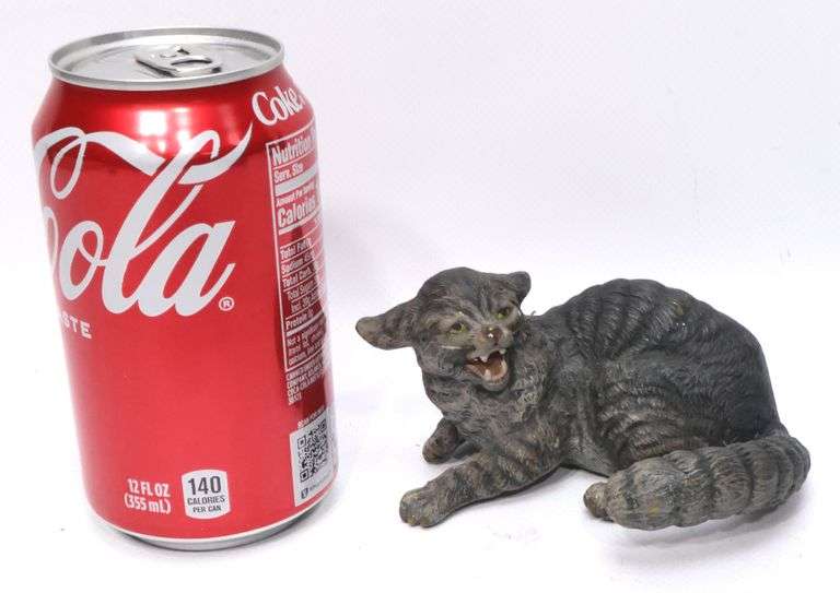 Antique Austrian Cold Painted Vienna Bronze Cat Sculpture - Dixon's ...