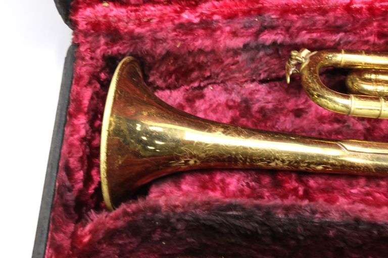 Vintage Frank Holton Trumpet with Case - Dixon's Auction at Crumpton