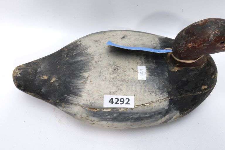 William Pratt Bay Model Canvasback Duck Decoy - Dixon's Auction at Crumpton