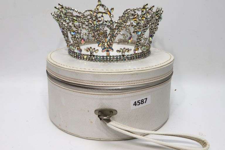 Vintage Rhinestone Tiara with Case - Dixon's Auction at Crumpton