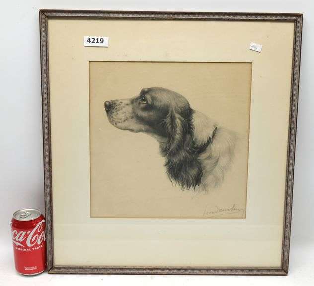 Leon Danchin Artist-Signed Dog Print - Dixon's Auction at Crumpton