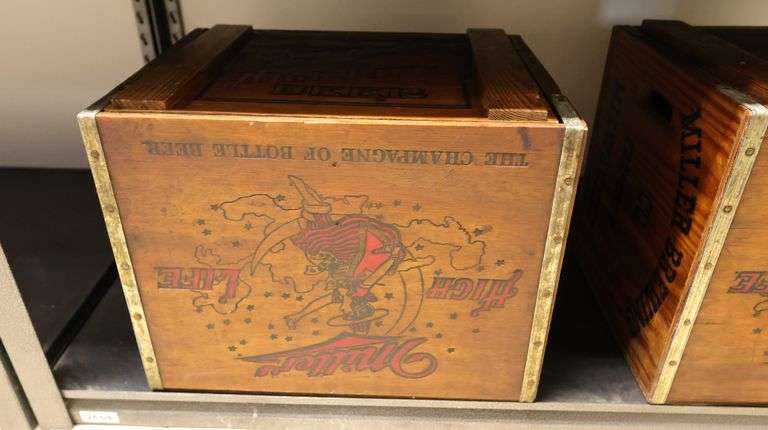 (2) Vintage Miller High Life Wooden Advertising Crates - Dixon's ...