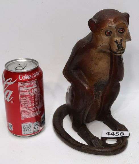Antique Cast Iron Monkey Doorstop - Dixon's Auction at Crumpton