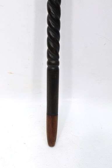 Ethnographic Carved Wood Swagger Stick - Dixon's Auction at Crumpton
