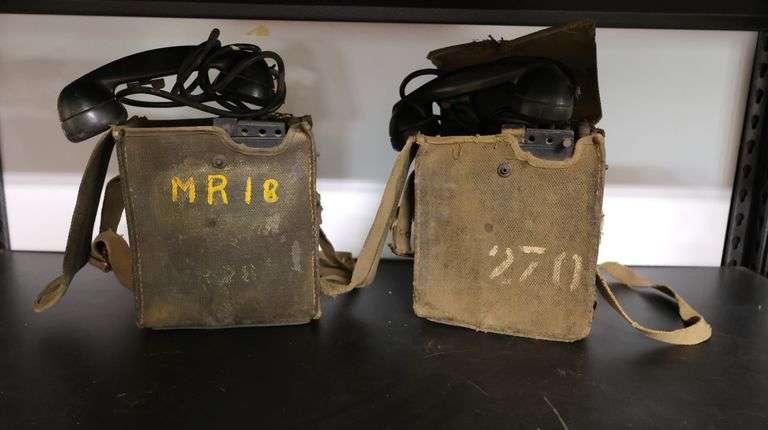 (2) Vintage Military Field Phones - Dixon's Auction at Crumpton