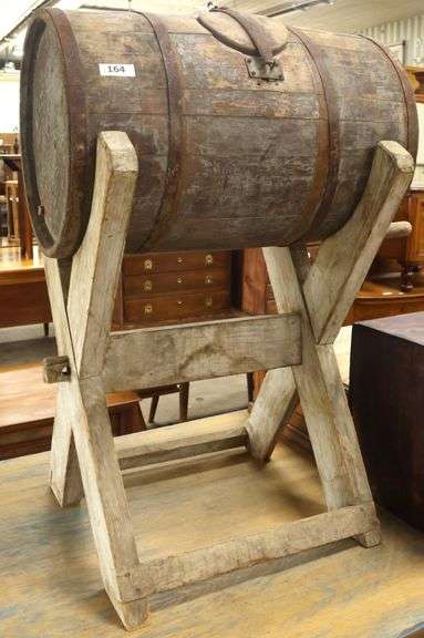 Antique Primitive Butter Churn on Stand - Dixon's Auction at Crumpton