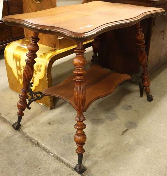 Victorian Mahogany Claw Foot Library Table - Dixon's Auction at Crumpton
