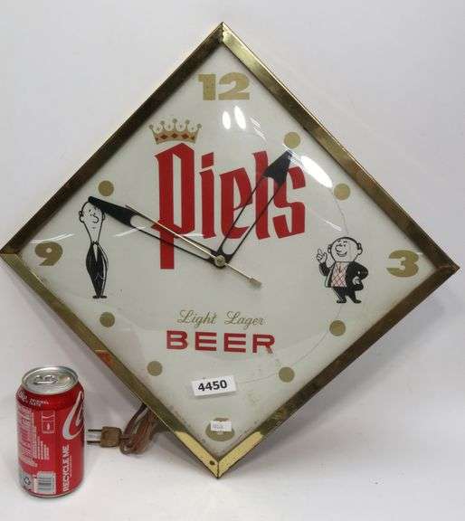 Vintage Piles Light Lager Beer Clock - Dixon's Auction at Crumpton