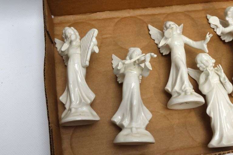 (6) Dresden Porcelain Angel Figurines, 2 with Losses to Fingers - Dixon ...