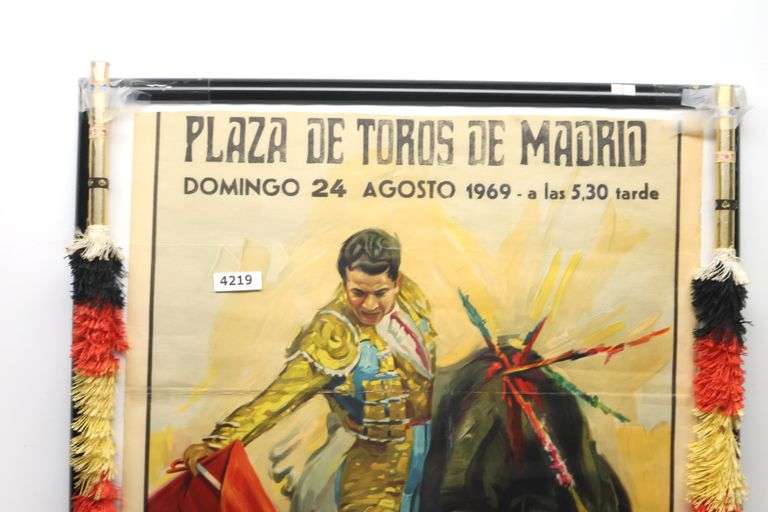 Vintage Spanish Bullfighting Poster - Dixon's Auction at Crumpton